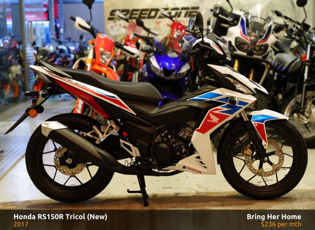 Buy New Honda RS150R Tri Colour Non ABS 2017 - Exclusive Offer!